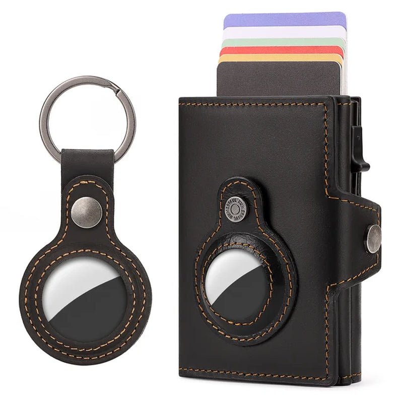 ABBY's Leather RFID Card Holder with AirTag | Secure and Stylish – Abbycart