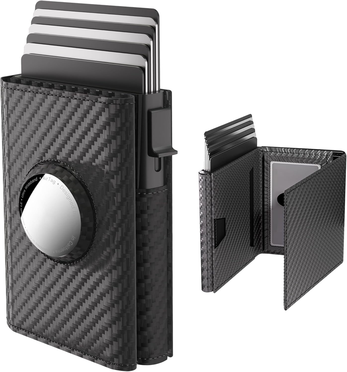 Men's Slim RFID Wallet with AirTag Holder - Secure & Minimalist Design ...