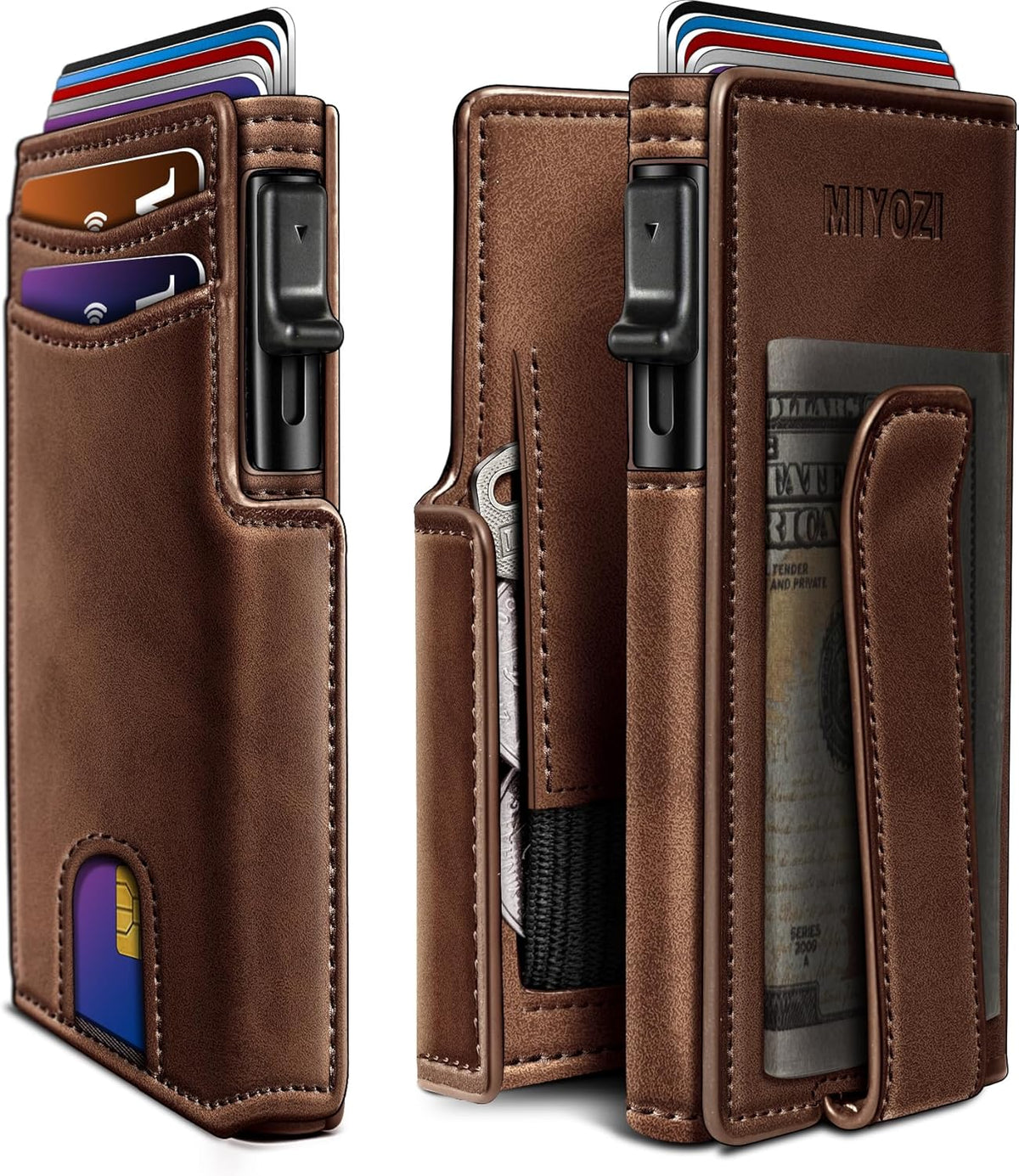 RFID Slim Wallet for Men with Pop-Up Card Holder & Coin Slot - Abbycart