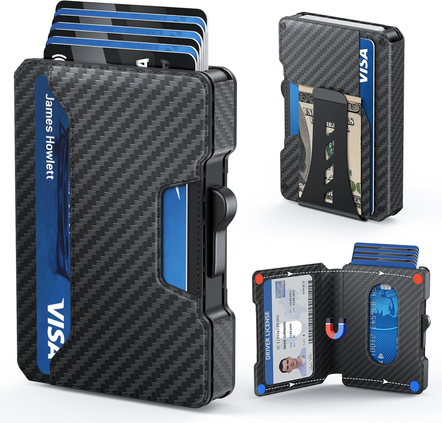 Slim RFID Blocking Wallet for Men – Minimalist Aluminum Wallet with ...